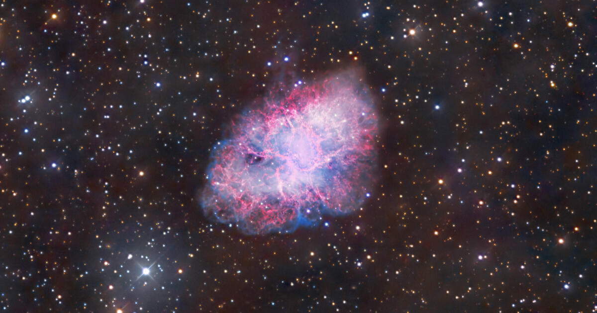 M1 - The crab nebula - LRVB | Telescope Live